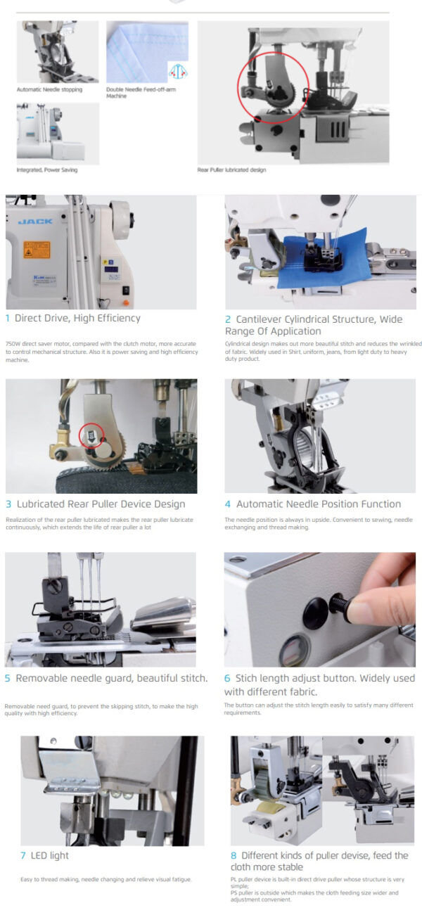 JACK JK-T9270D Direct Drive Feed of the Arm Machine - Balaji Sewing ...